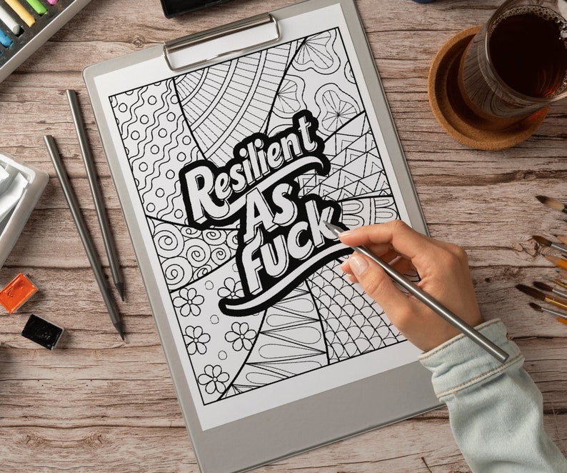 Swearing Motivational Quotes Recovery Coloring Book Pages for Adults ...