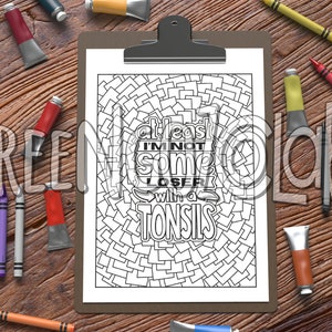 Funny Tonsillectomy Recovery Coloring Book Pages - Etsy