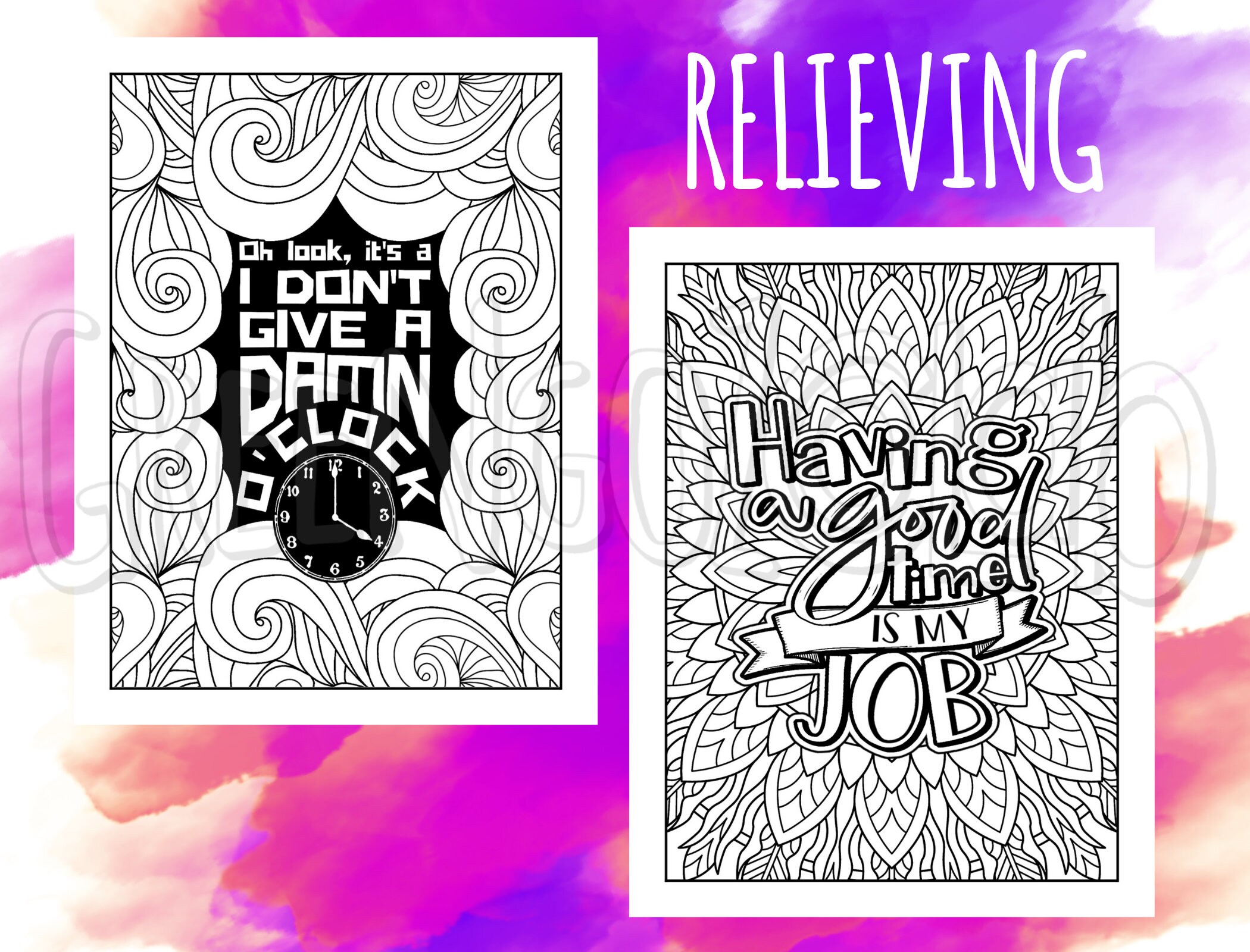 Retirement Adult Coloring Book Pages for Retirees, A Funny Retirement ...