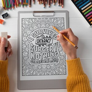 Cataract Surgery Recovery Coloring Book Pages - Etsy