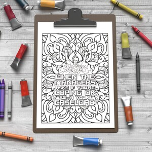 Funny Case Manager Coloring Book Pages - Etsy
