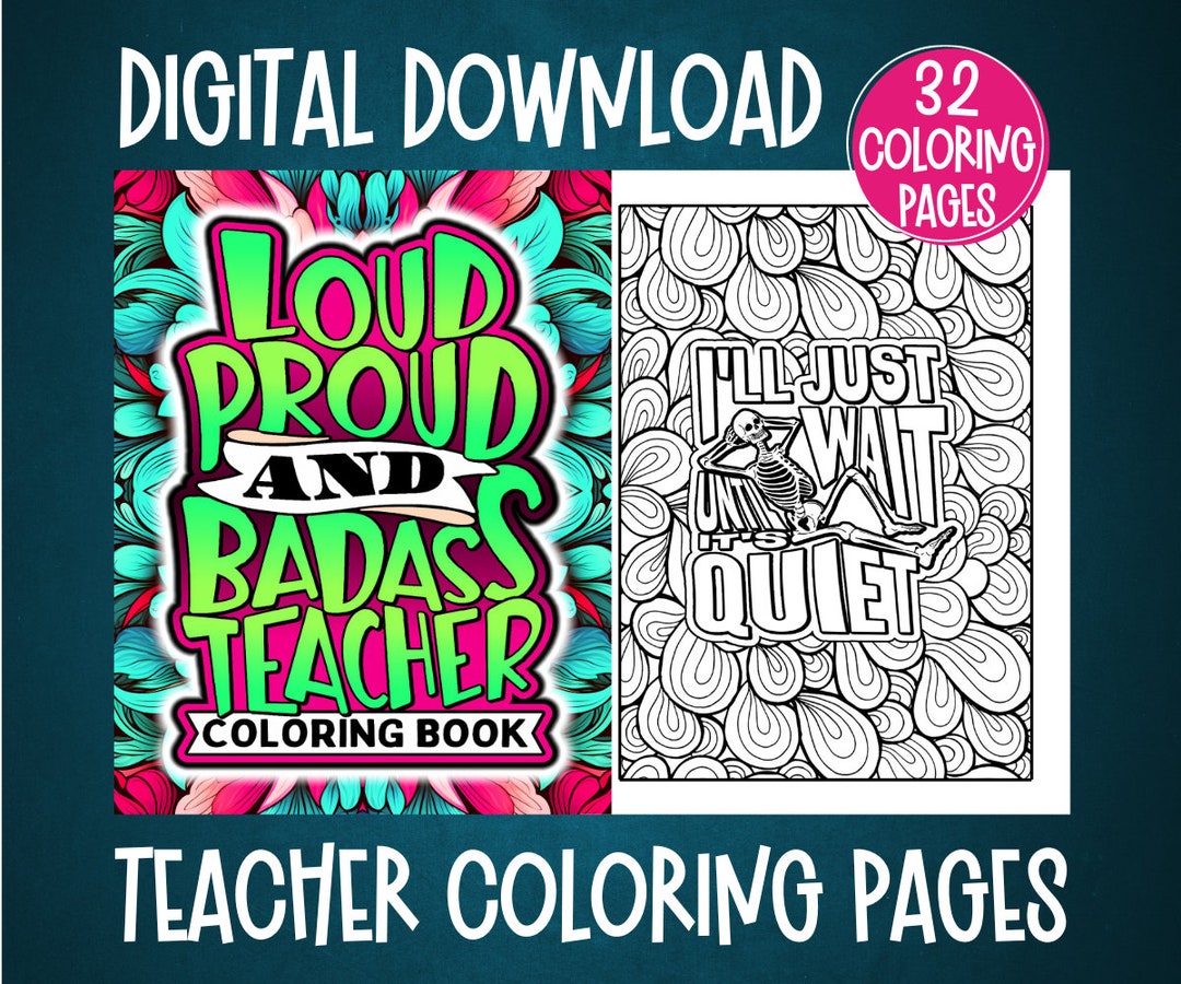 Teacher Quotes Coloring Book Pages | Funny & Snarky Gifted Teacher ...