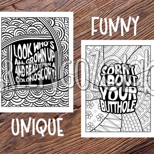 Funny Colonoscopy Recovery Coloring Book Pages - Etsy