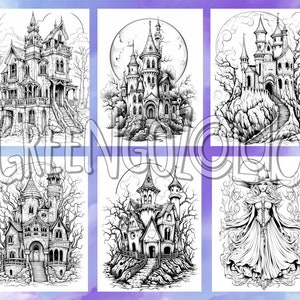 Spooky Halloween Coloring Book Pages for Adults, Teens, Kids, Scary ...