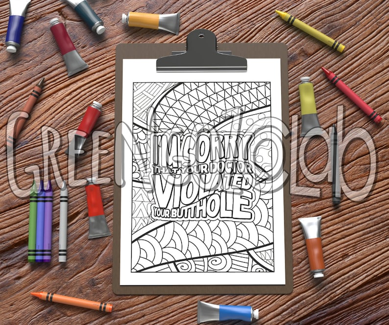 Funny Colonoscopy Recovery Coloring Book Pages - Etsy