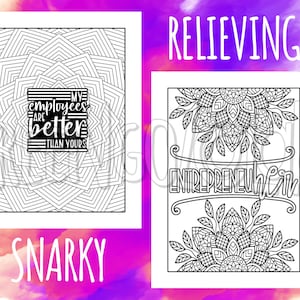 Boss Lady Coloring Book Pages, Funny Appreciation Printable Gift Idea ...