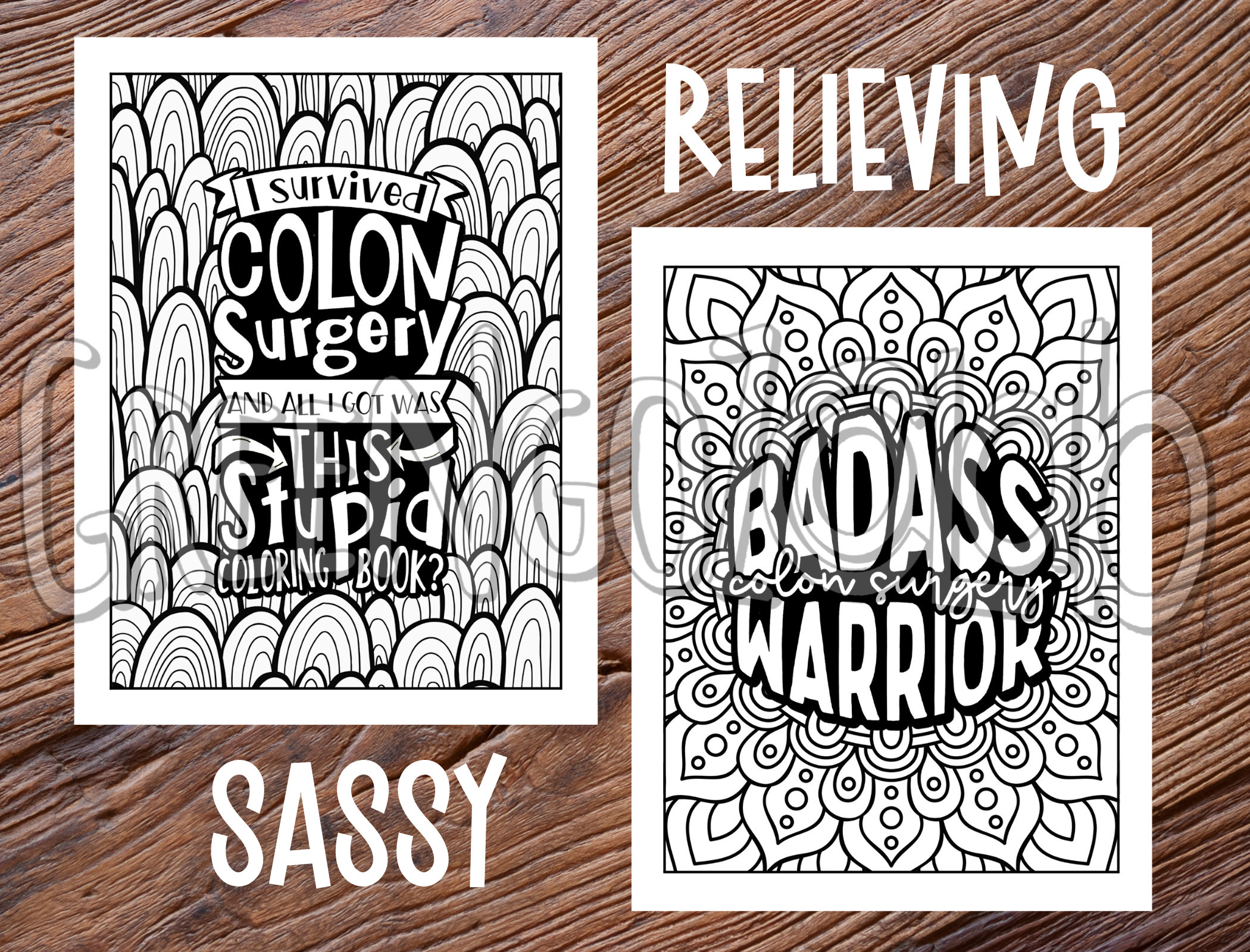 Colon Surgery Recovery Coloring Book Pages for Women, Men Post ...