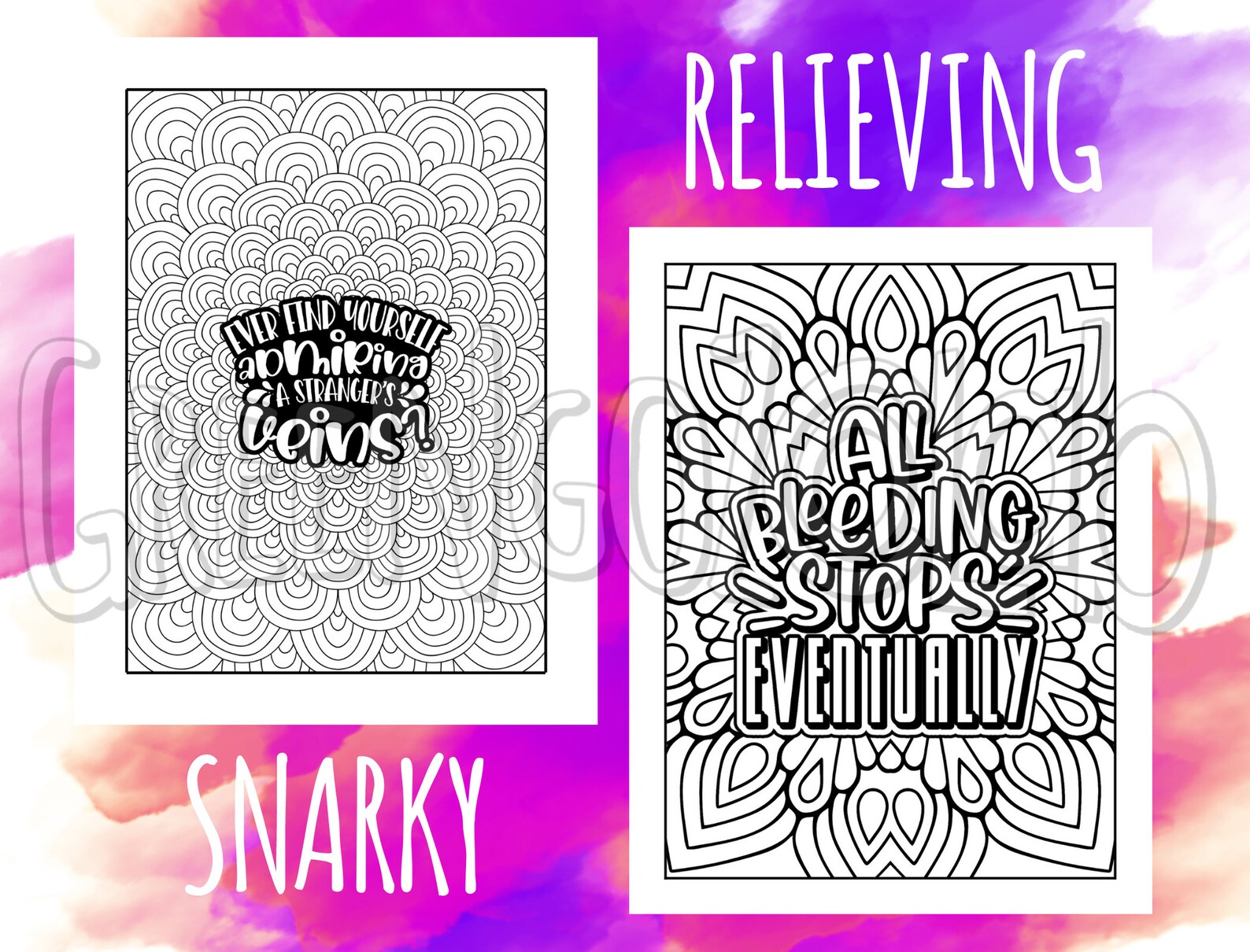 Phlebotomist Coloring Book Pages for Adults, Funny & Snarky ...
