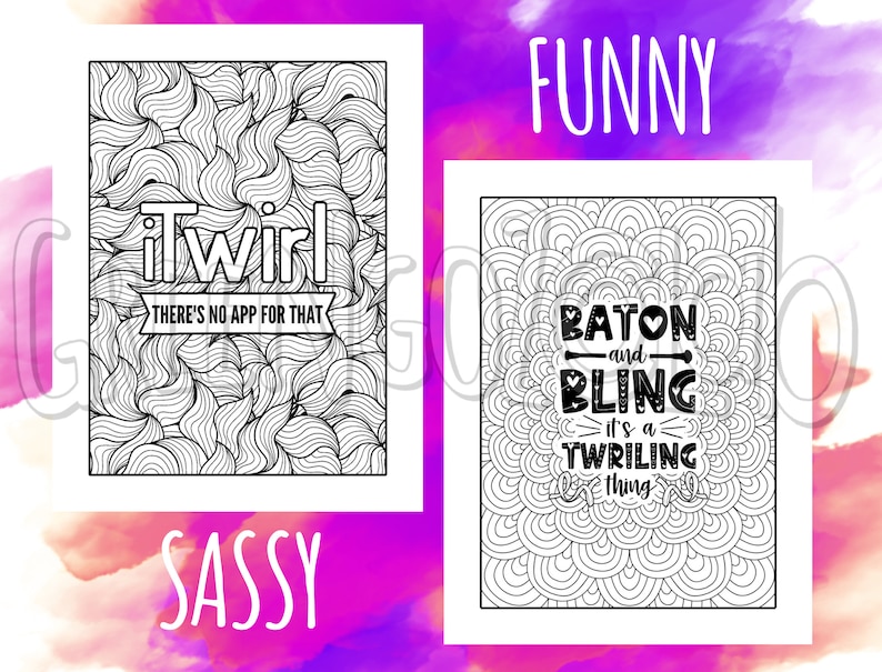 21 Baton Twirling Coloring Book Pages - Etsy