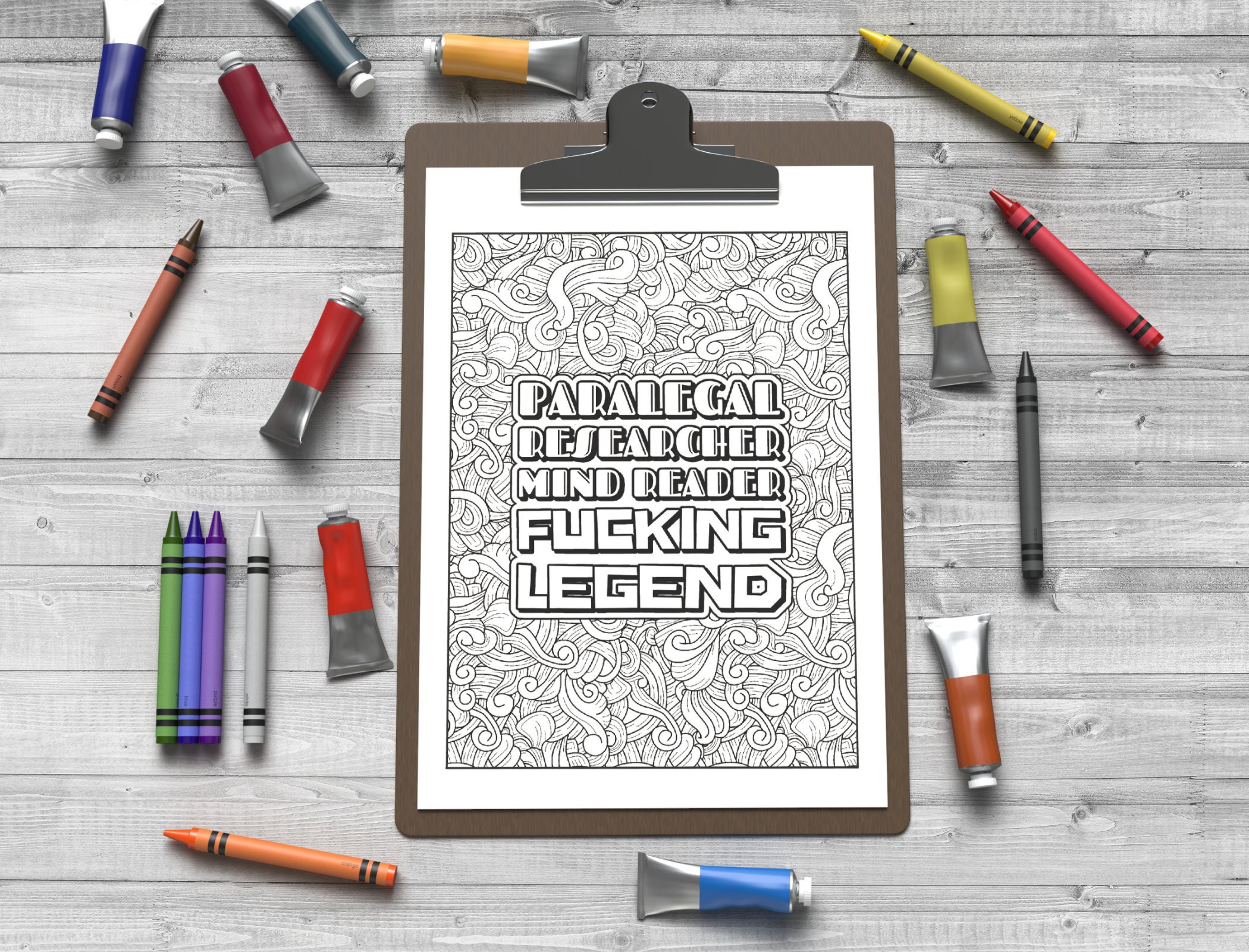 Paralegal Coloring Book Pages for Adults A Funny & Snarky - Etsy Australia