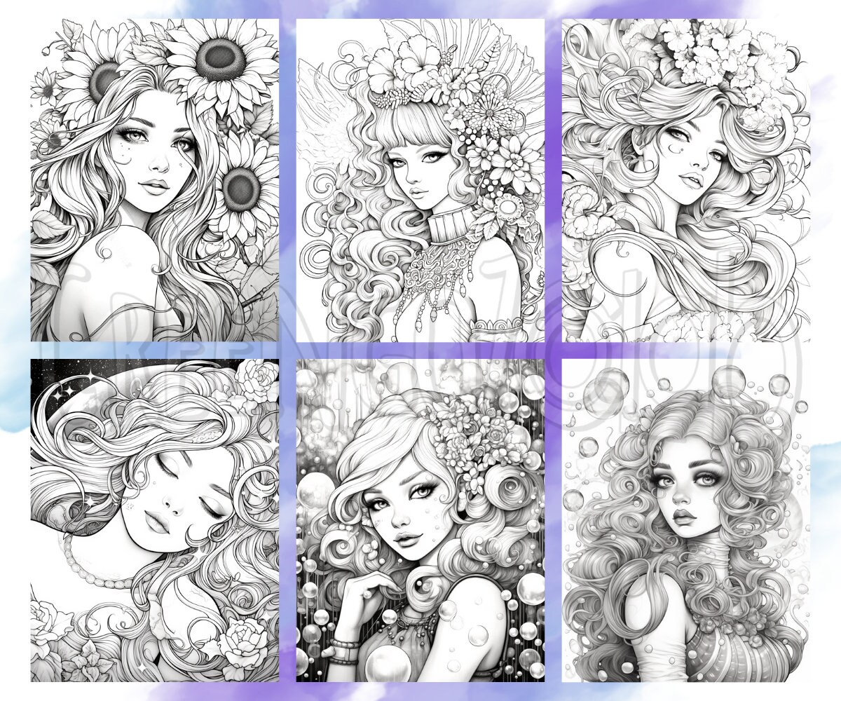 Fantasy Fairies Coloring Book Pages for Adults & Teens Magic - Etsy