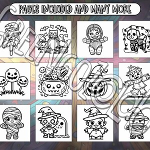 41 Bold & Easy Cute and Spooky Halloween Coloring Book Pages for All ...
