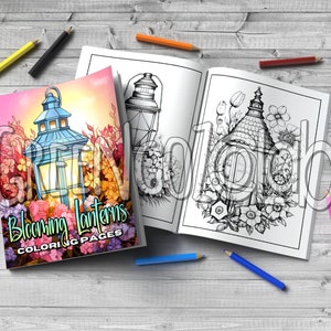 Blooming Floral Bundle Coloring Book Pages for Adults, Flowers ...