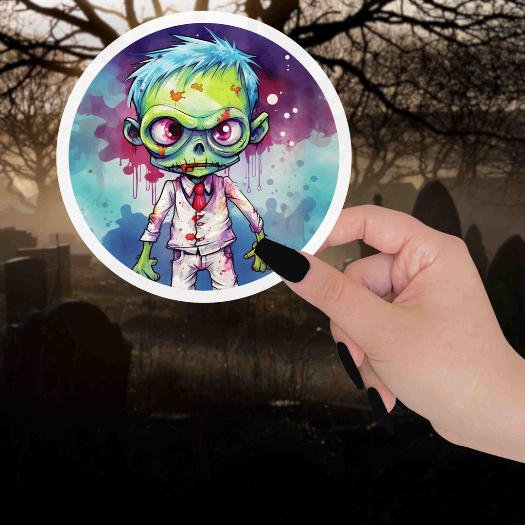 Zombie Halloween Sticker for Water Bottle Sticker for Hydro Flask ...