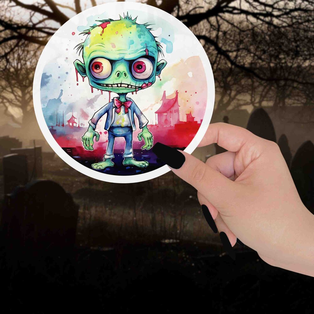 Zombie Halloween Sticker for Water Bottle Sticker for Hydro Flask ...