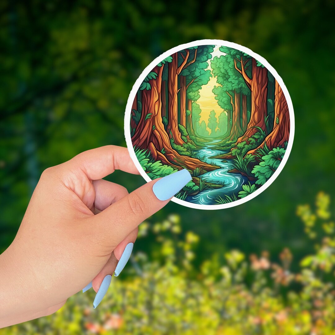 Nature Landscape Sticker for Outdoor Nature Lover Sticker for Phone ...