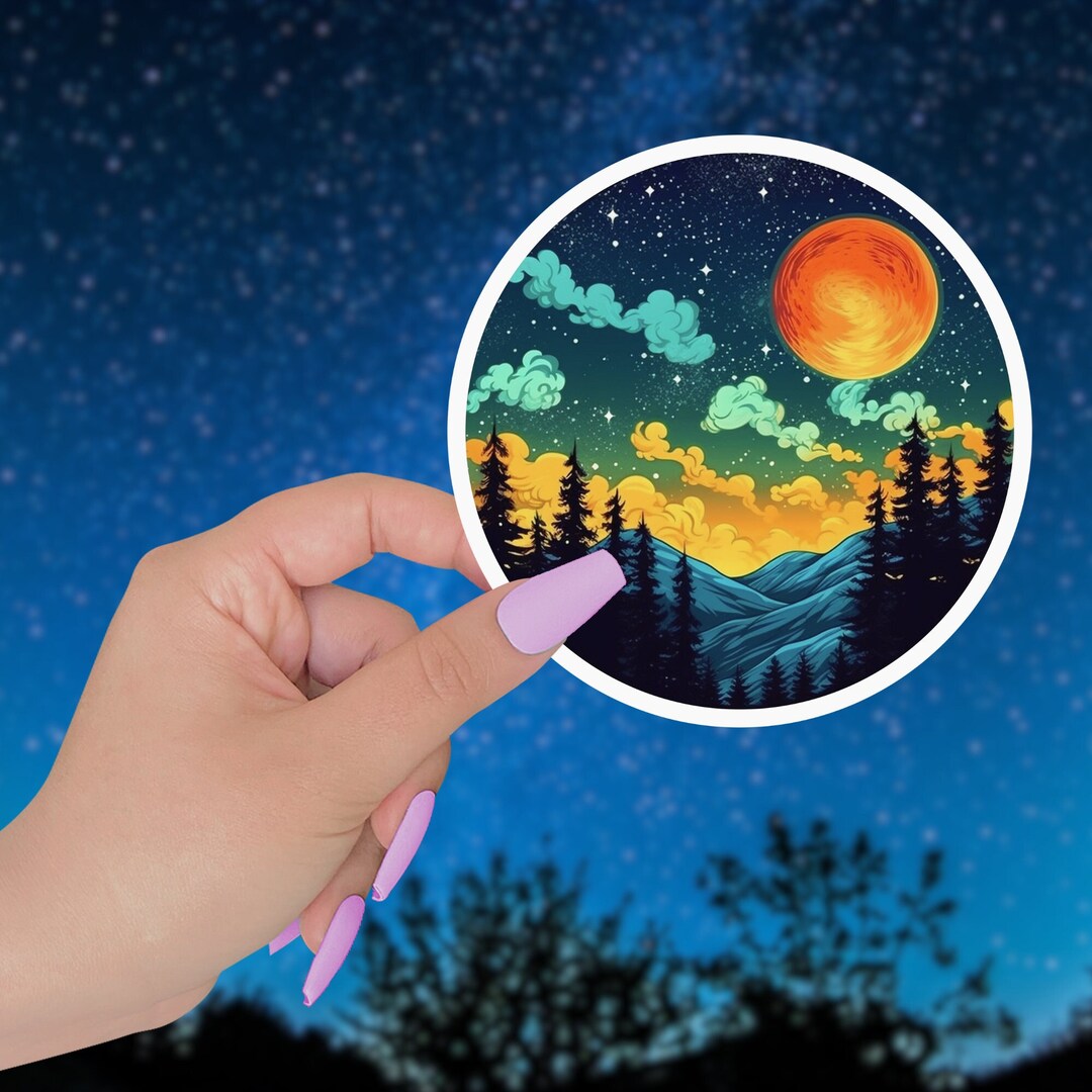 Night Sky Sticker for Water Bottle Sticker for Hydro Flask Sticker for ...