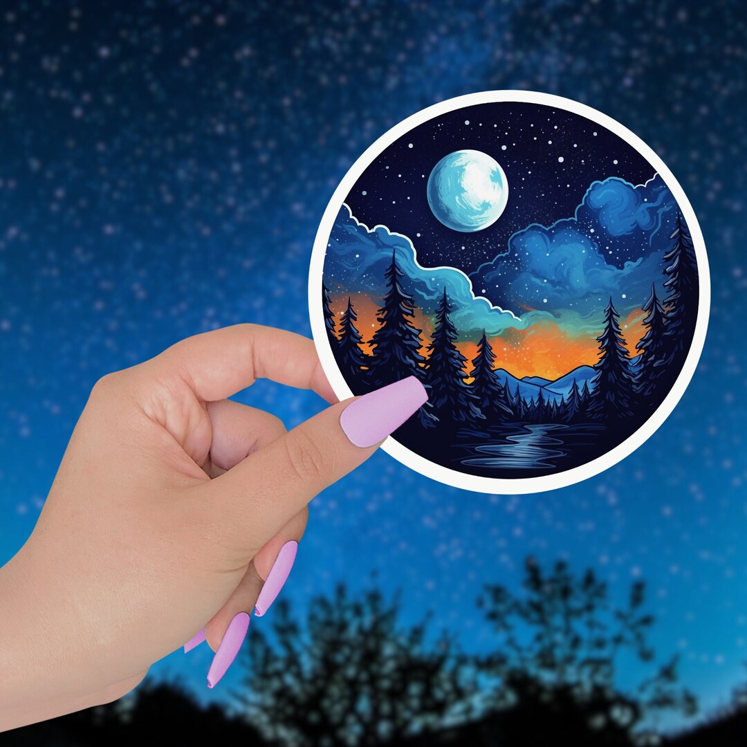 Night Sky Sticker for Water Bottle Sticker for Hydro Flask Sticker for ...