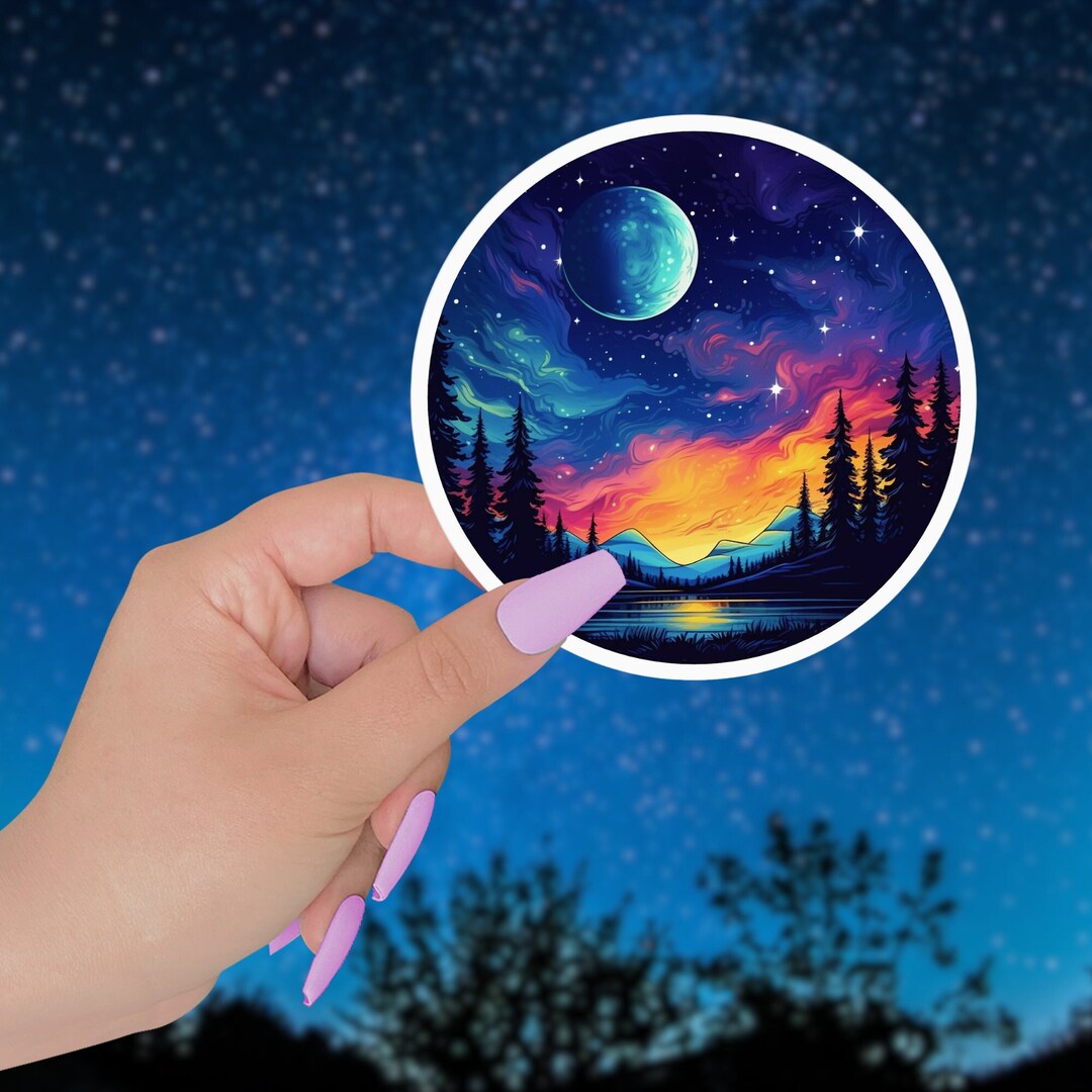 Night Sky Sticker for Water Bottle Sticker for Hydro Flask Sticker for ...