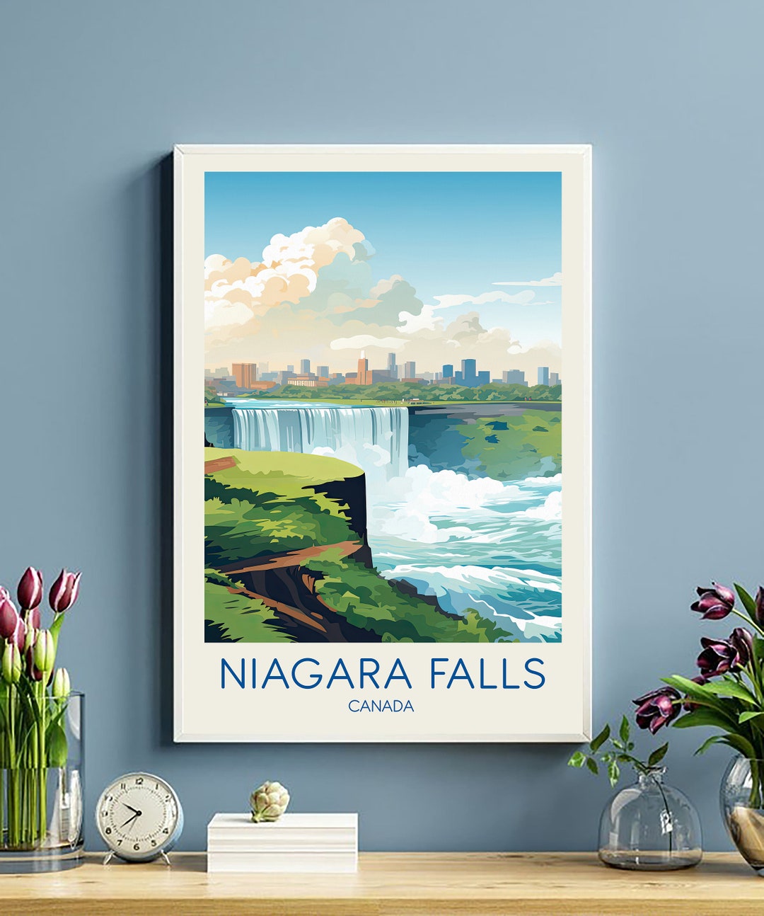 Niagara Falls Poster Niagara Falls Art Canada Print Canada - Etsy