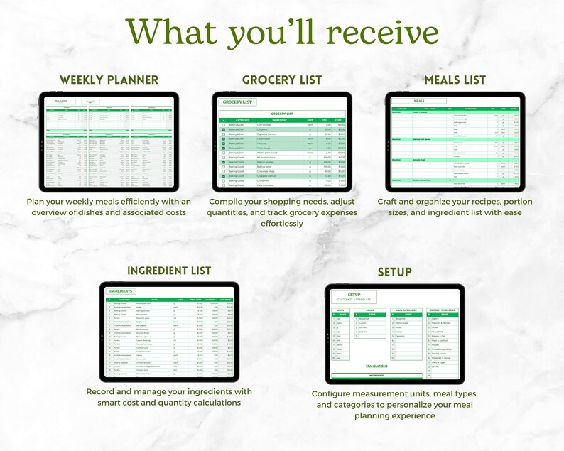 Smart Weekly Meal Planner Complete Google Sheets Diet Plan, Detailed ...