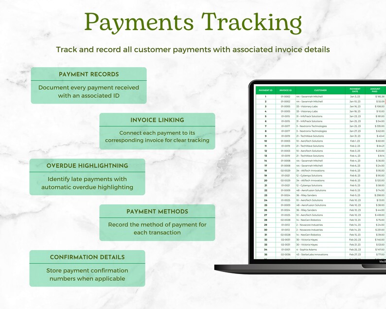 Invoice Management System: Google Sheets Business Finance Tool (digital ...
