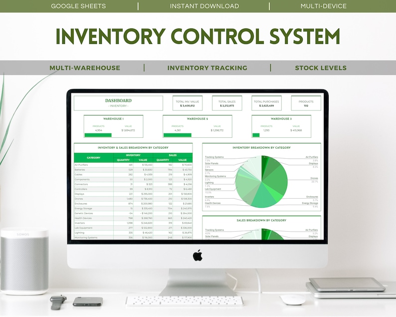 All-in-one Inventory Control System - Comprehensive Google Sheets ...