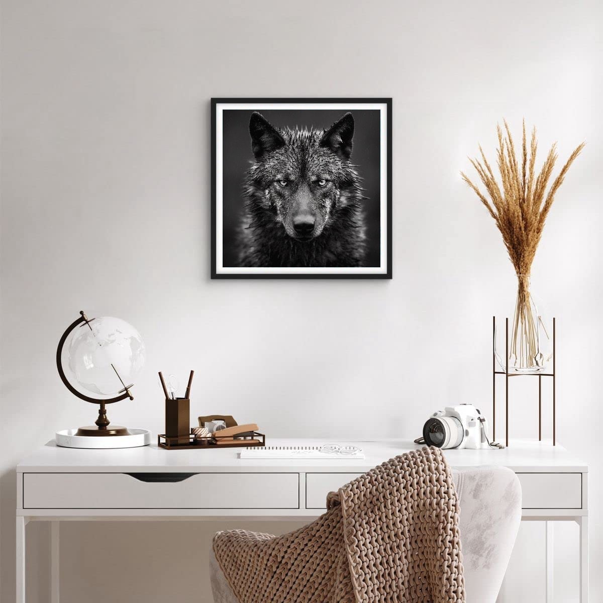 Rain-soaked Majesty: Award-winning Black & White Wolf Photograph ...