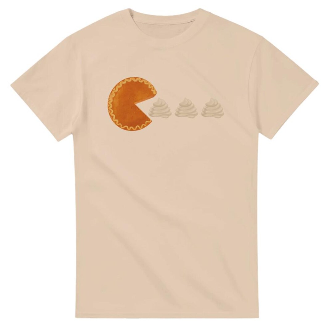 Pumpkin Pacman Pie Cotton Short Sleeve Tee Gildan® 5000 - Etsy