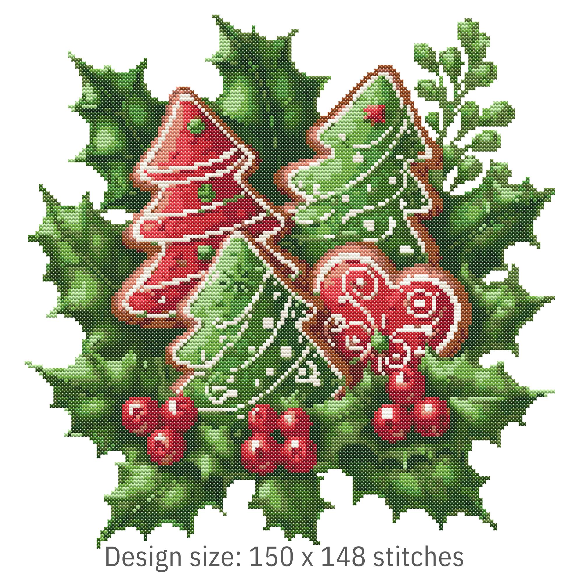 Christmas Cookies Cross Stitch Pattern: Festive Holiday Embroidery (PDF ...