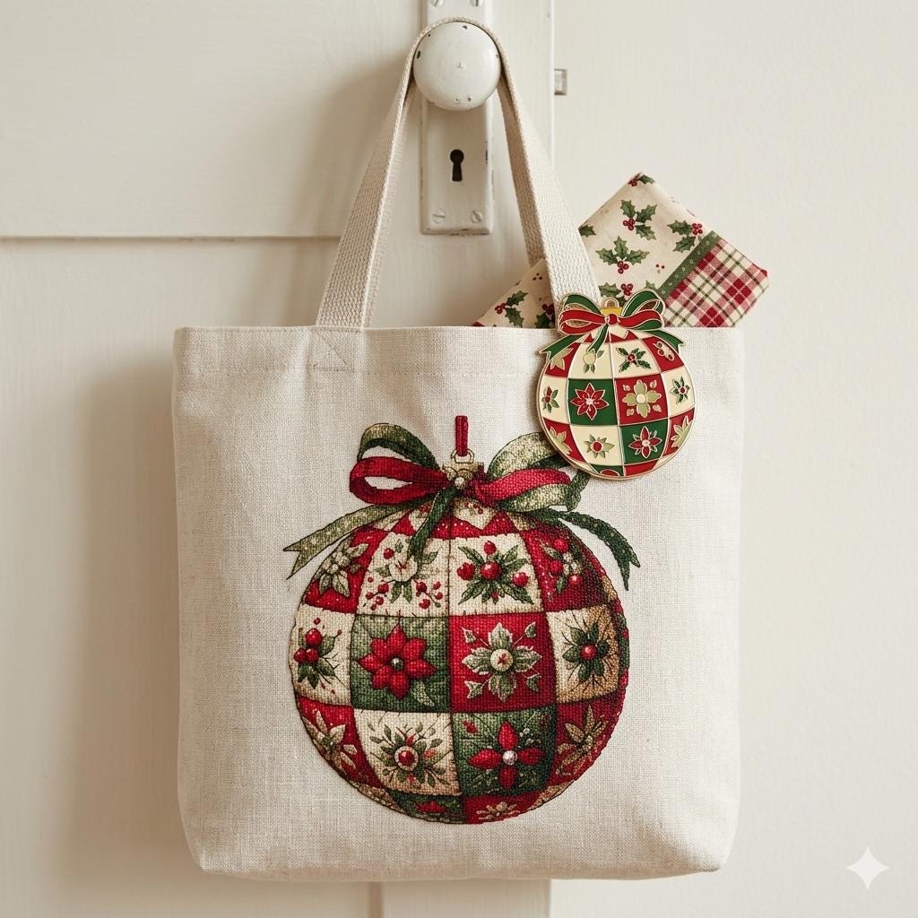 Christmas Bauble Cross Stitch Pattern – Floral Patchwork Ornament PDF ...