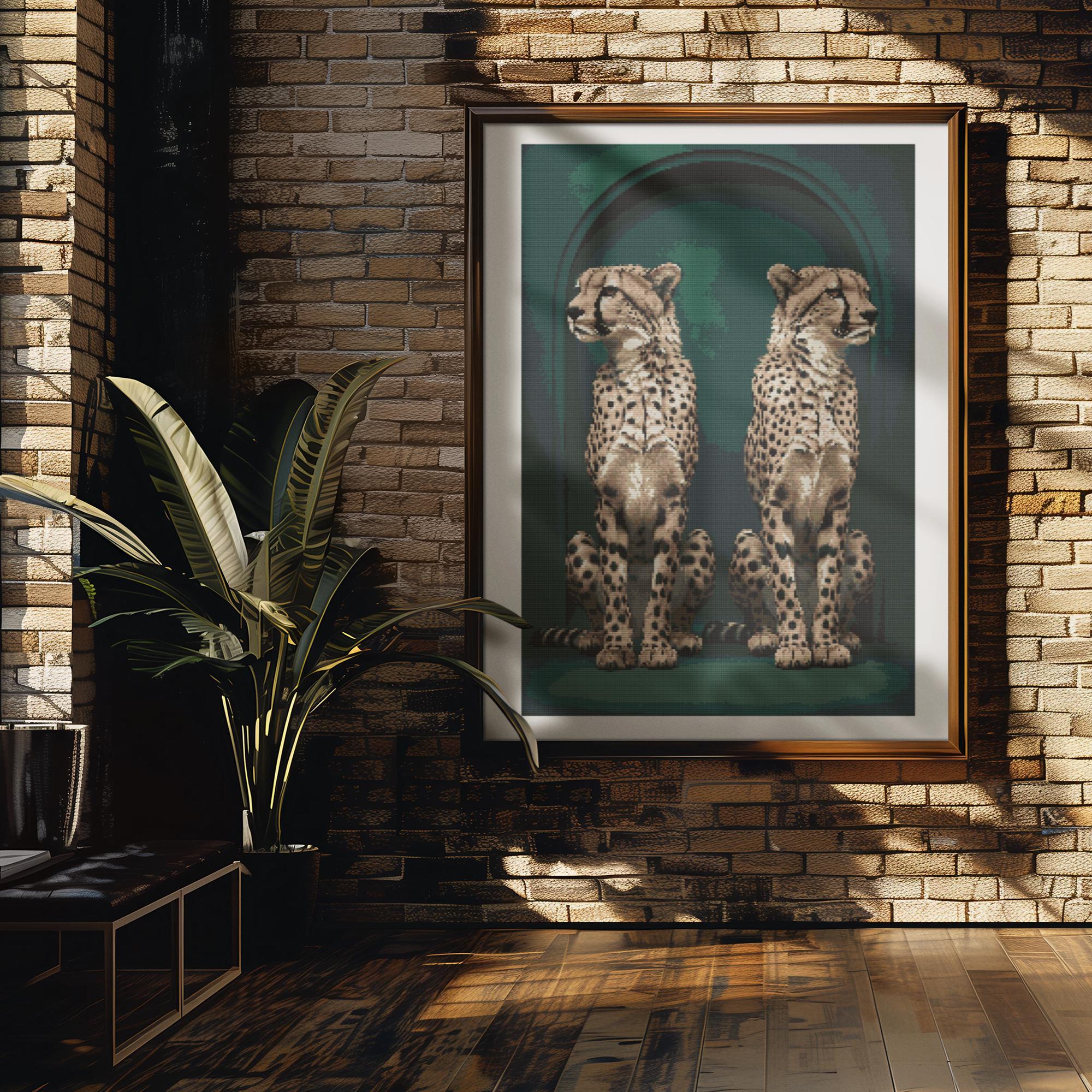 Leopard Poster – Cheetahs Cross Stitch Pattern, Jungle Wildlife ...