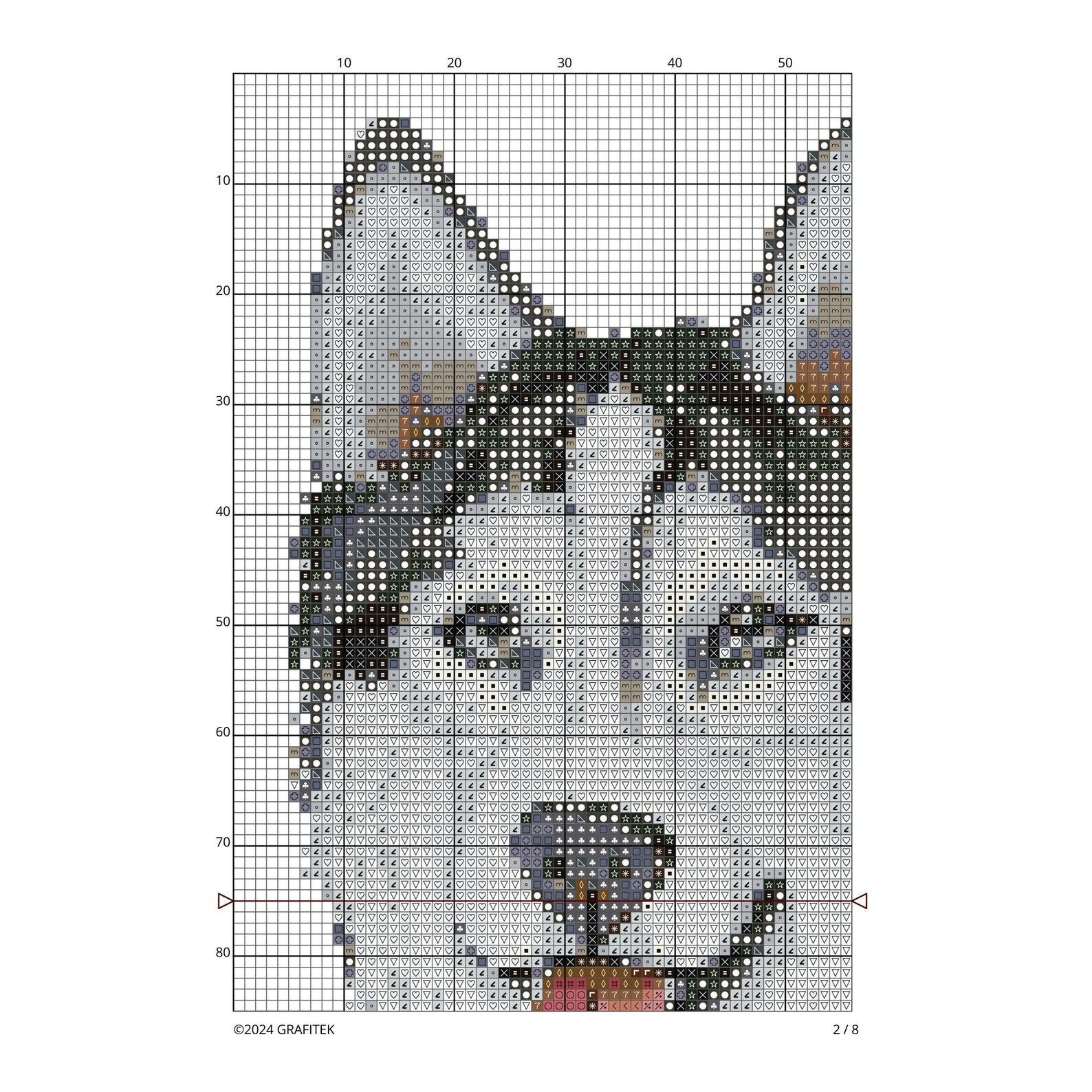 Husky Cross Stitch Pattern – Siberian Husky Dog Portrait PDF | Instant ...
