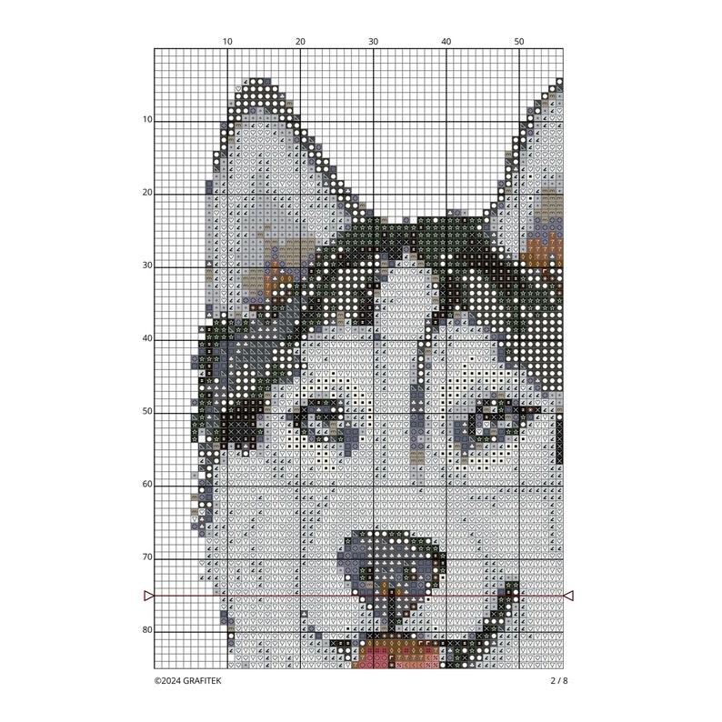 Husky Cross Stitch Pattern: Dog Embroidery Design (digital Download) - Etsy