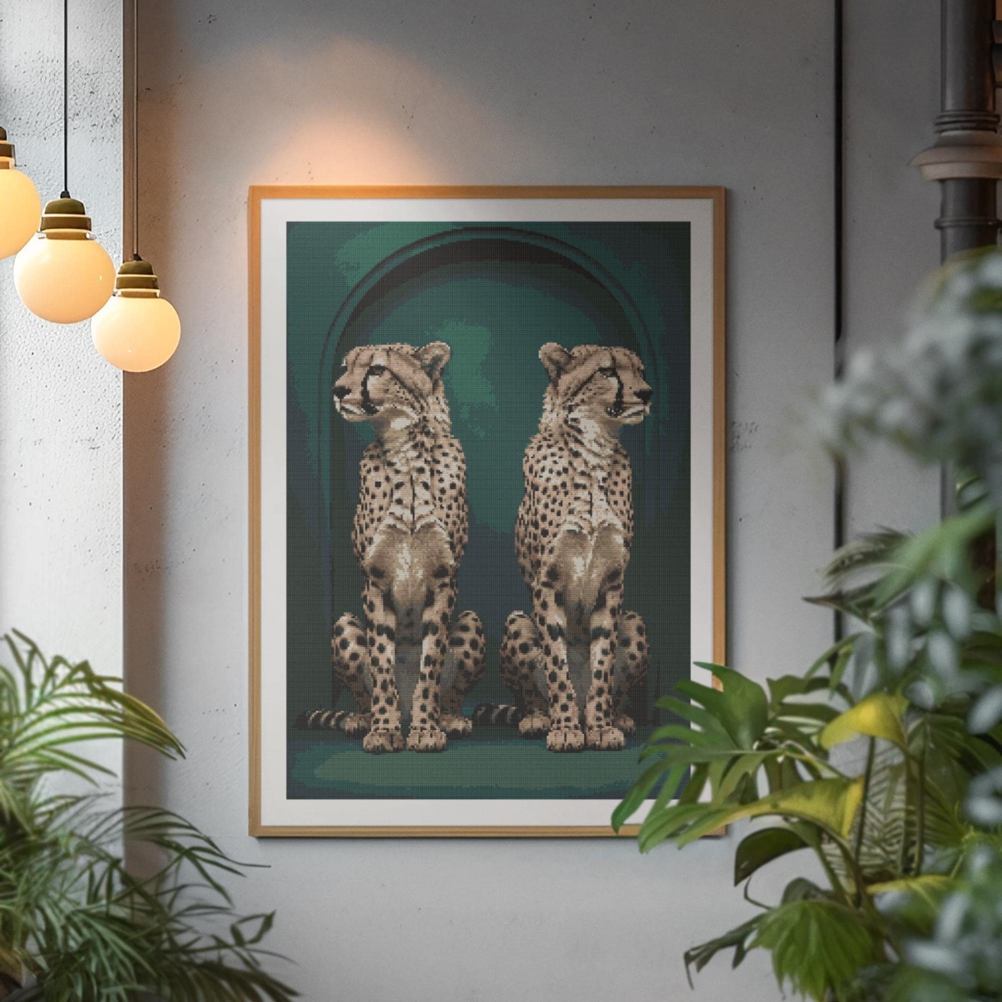 Leopard Poster – Cheetahs Cross Stitch Pattern, Jungle Wildlife ...