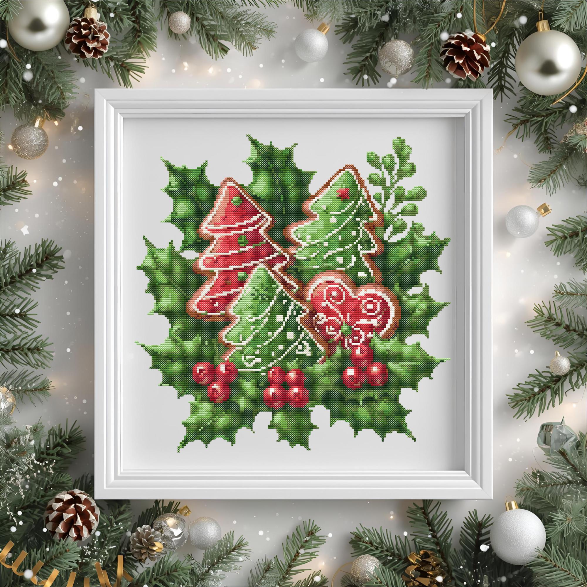 Christmas Cookies Cross Stitch Pattern: Festive Holiday Embroidery (PDF ...