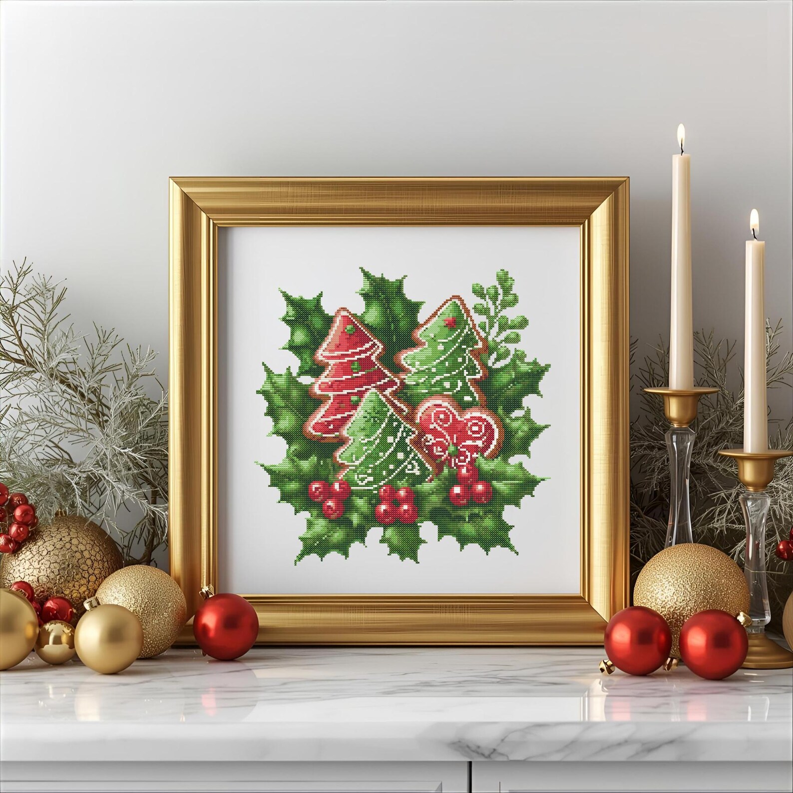 Christmas Cookies Cross Stitch Pattern: Festive Holiday Embroidery (PDF ...