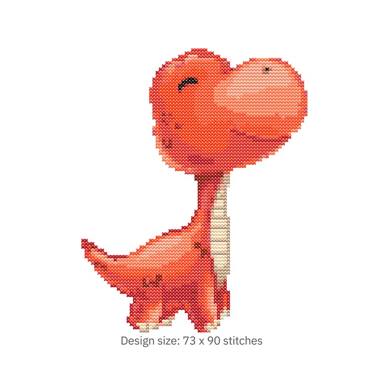 Set of 4 Baby Dinosaurs Cross Stitch Pattern, Dinosaur Cross Stitch ...