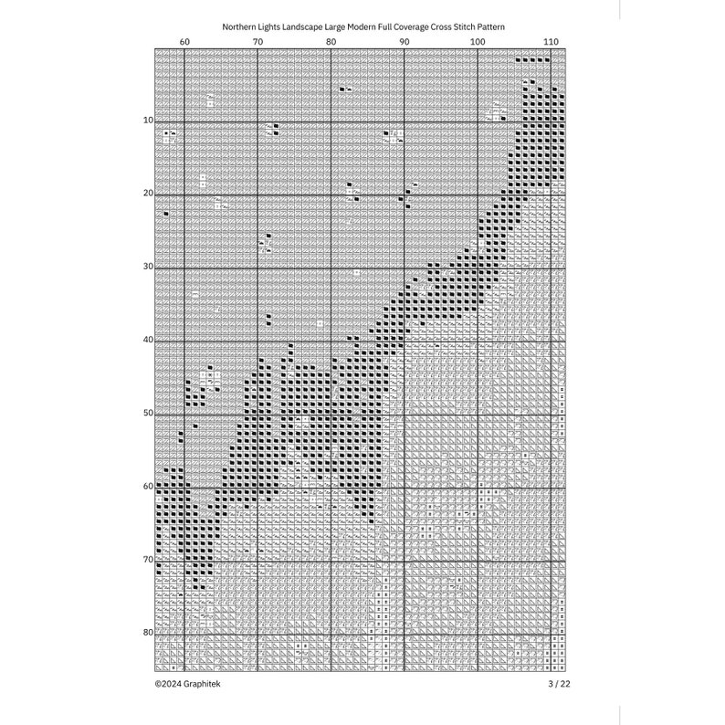 Northern Lights Cross Stitch Pattern, Aurora Borealis Cross Stitch ...