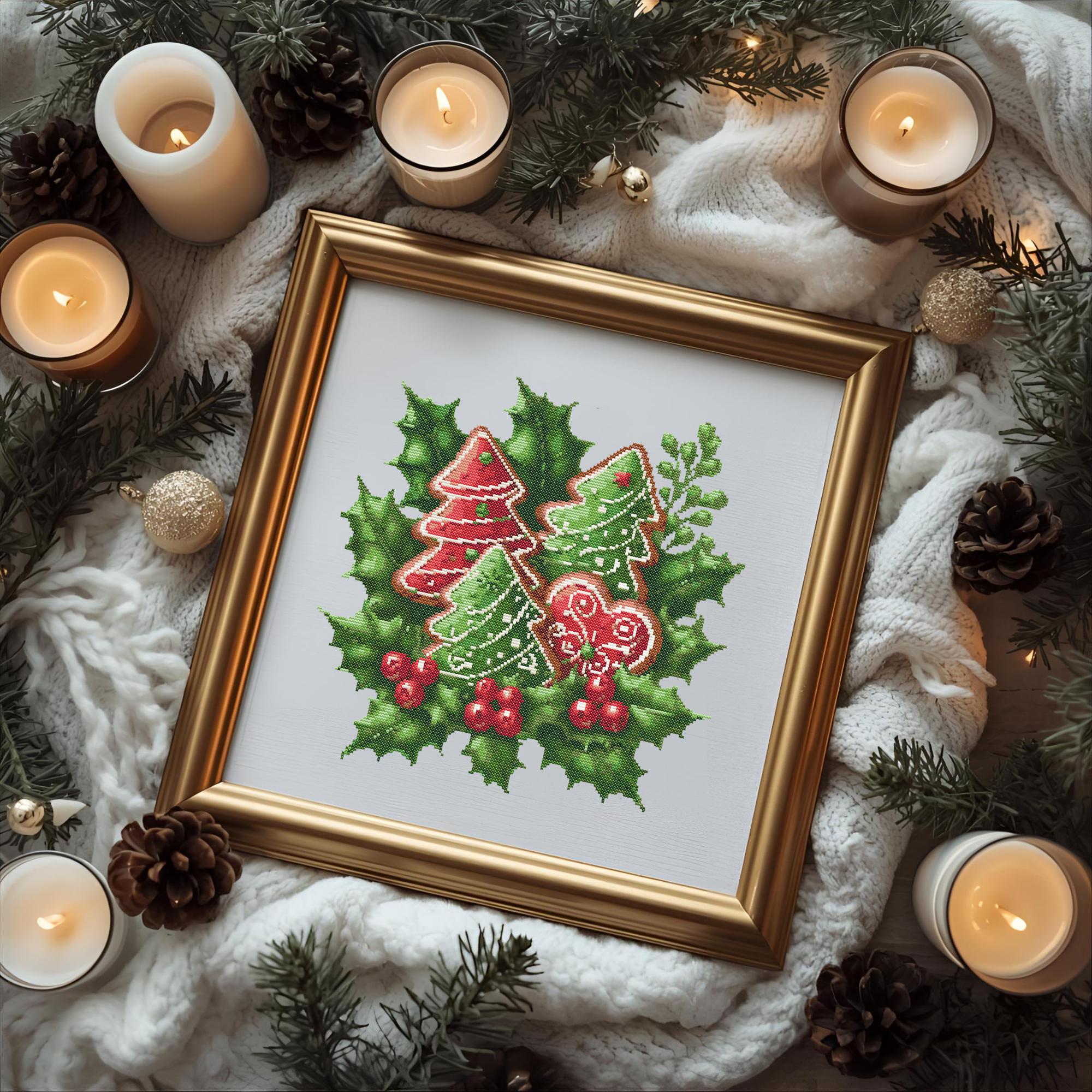 Christmas Cookies Cross Stitch Pattern: Festive Holiday Embroidery (PDF ...