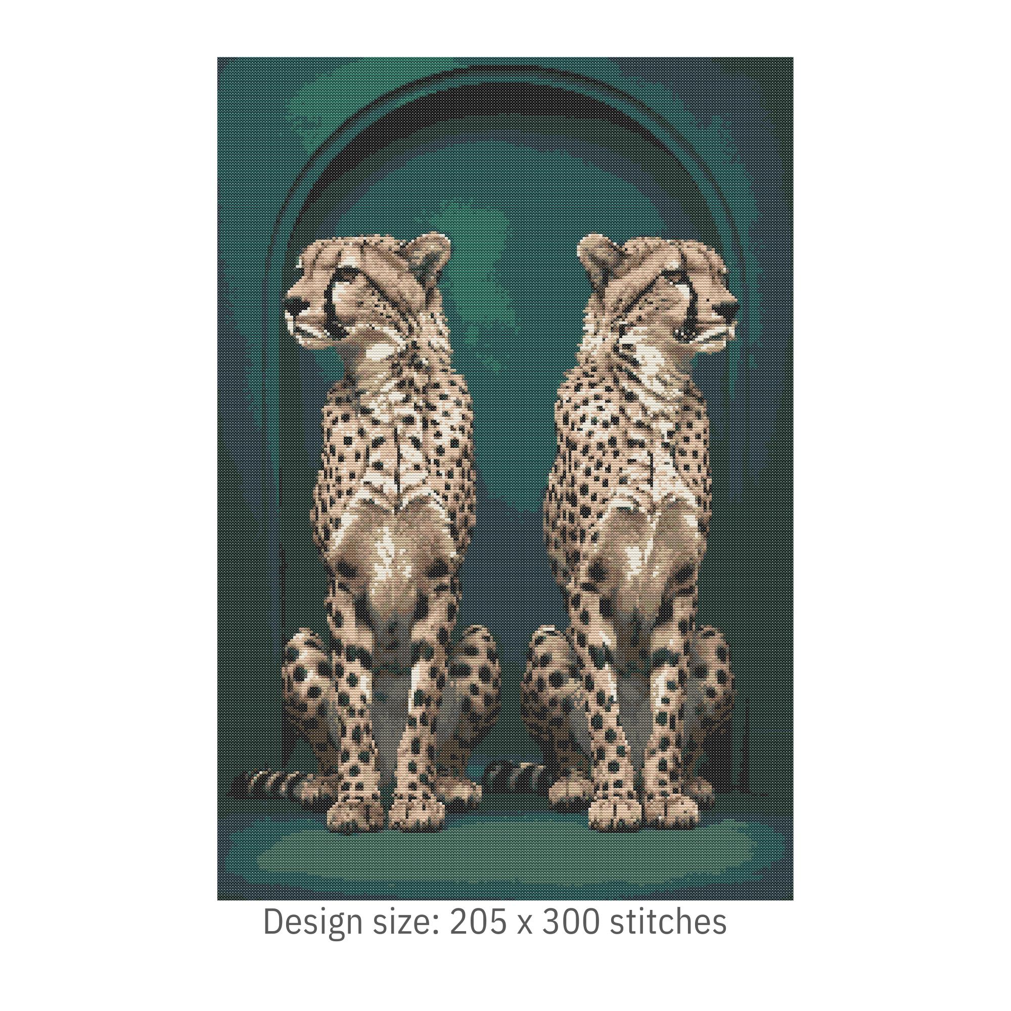 Leopard Poster – Cheetahs Cross Stitch Pattern, Jungle Wildlife ...