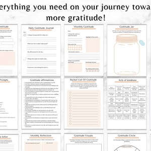 Printable Gratitude Journal Bundle, Digital Gratitude Journal Templates ...