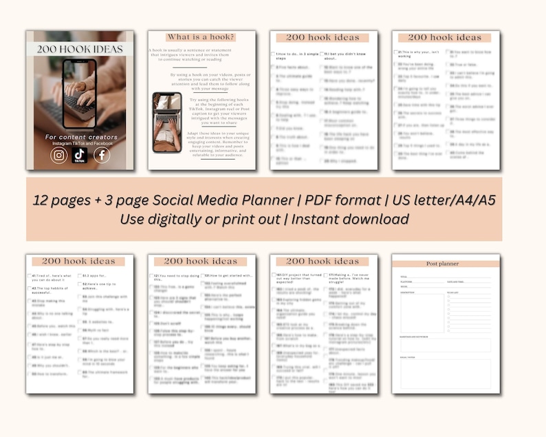 200 Hooks for Social Media Content Creation | Hook Ideas | Instagram ...