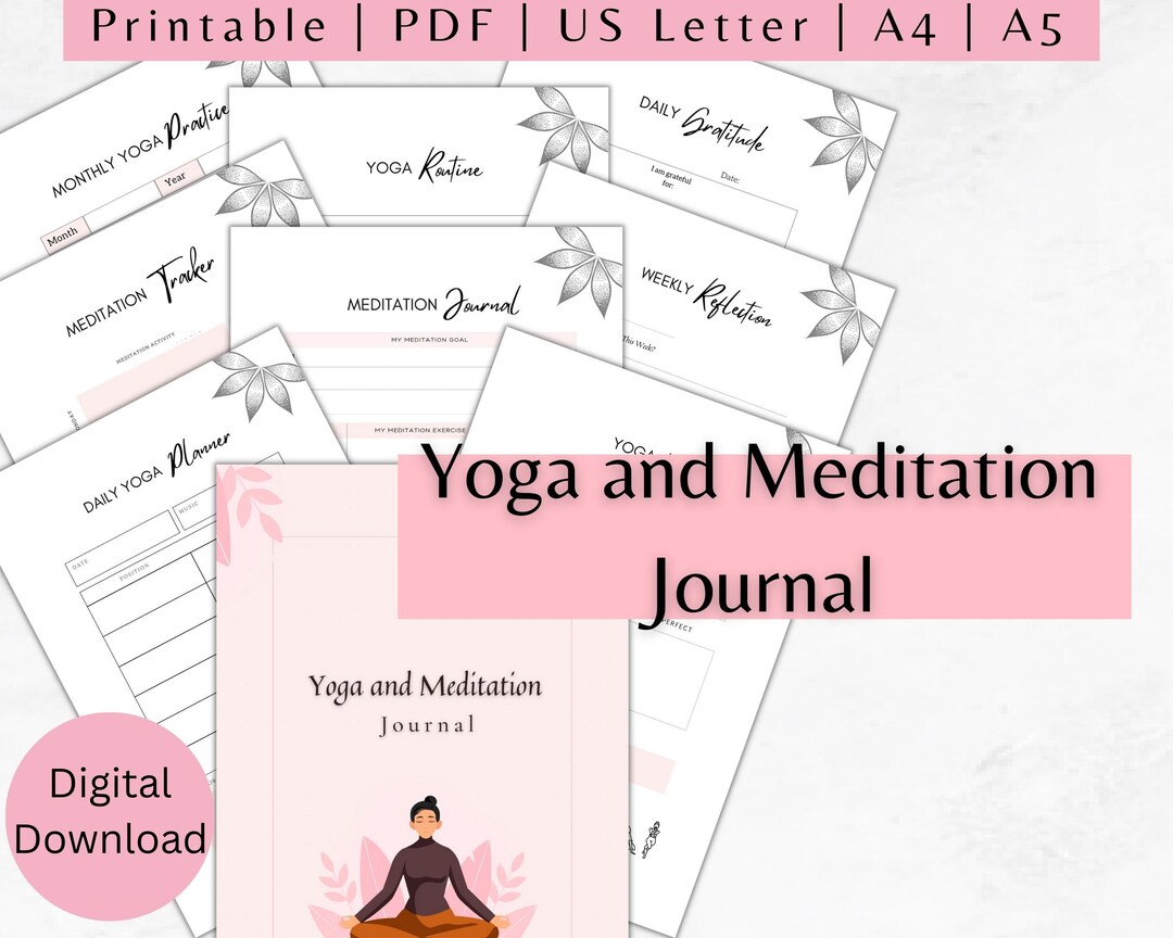 Printable Yoga Journal | Meditation Journal |yoga Planner | Wellness ...