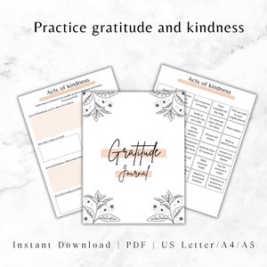 Printable Gratitude Journal Bundle, Digital Gratitude Journal Templates ...