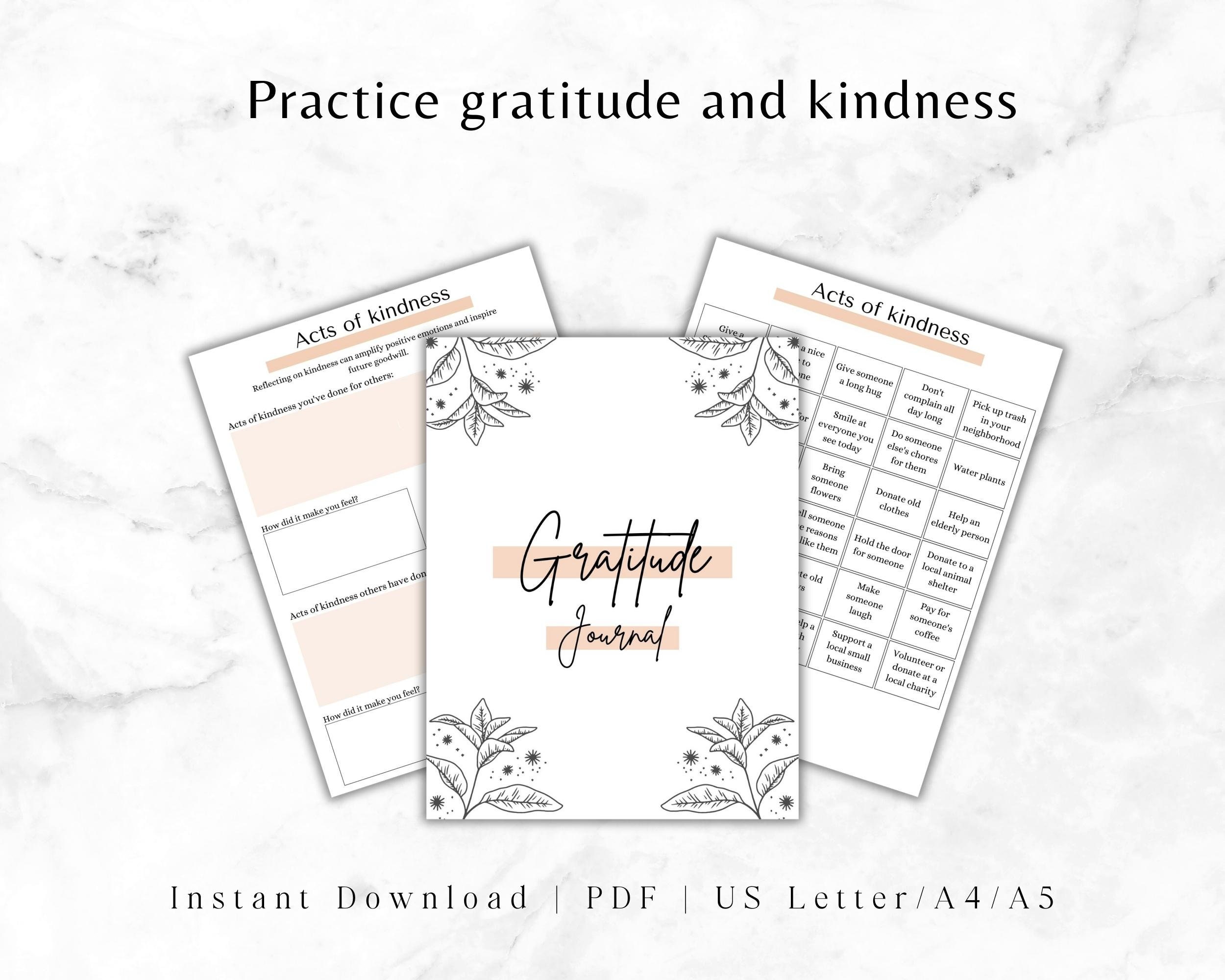Printable Gratitude Journal Bundle, Digital Gratitude Journal Templates ...