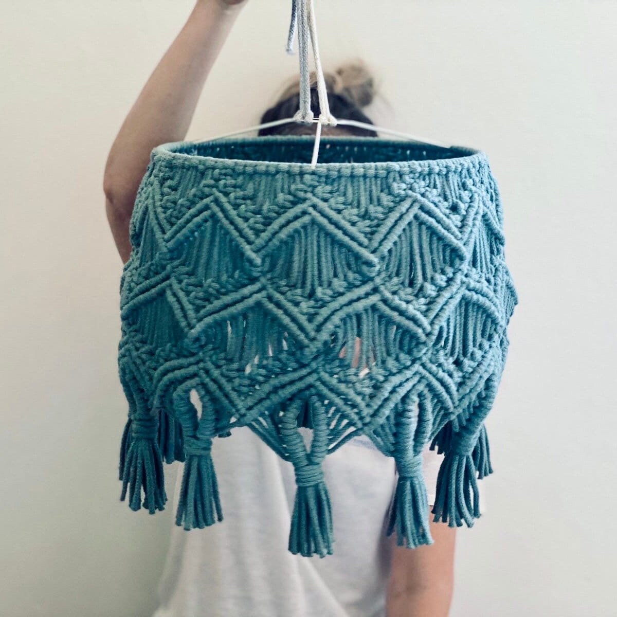 Macrame Chandelier Boho Lamp Shade Macrame Lampshade Bohemian Tassel ...
