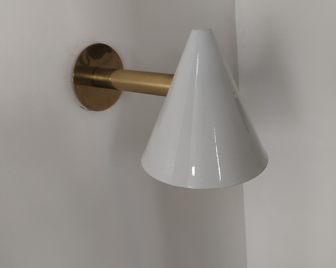One Piece Matt White Modern Wall Sconce Mid Century Wall Sconce Italian ...