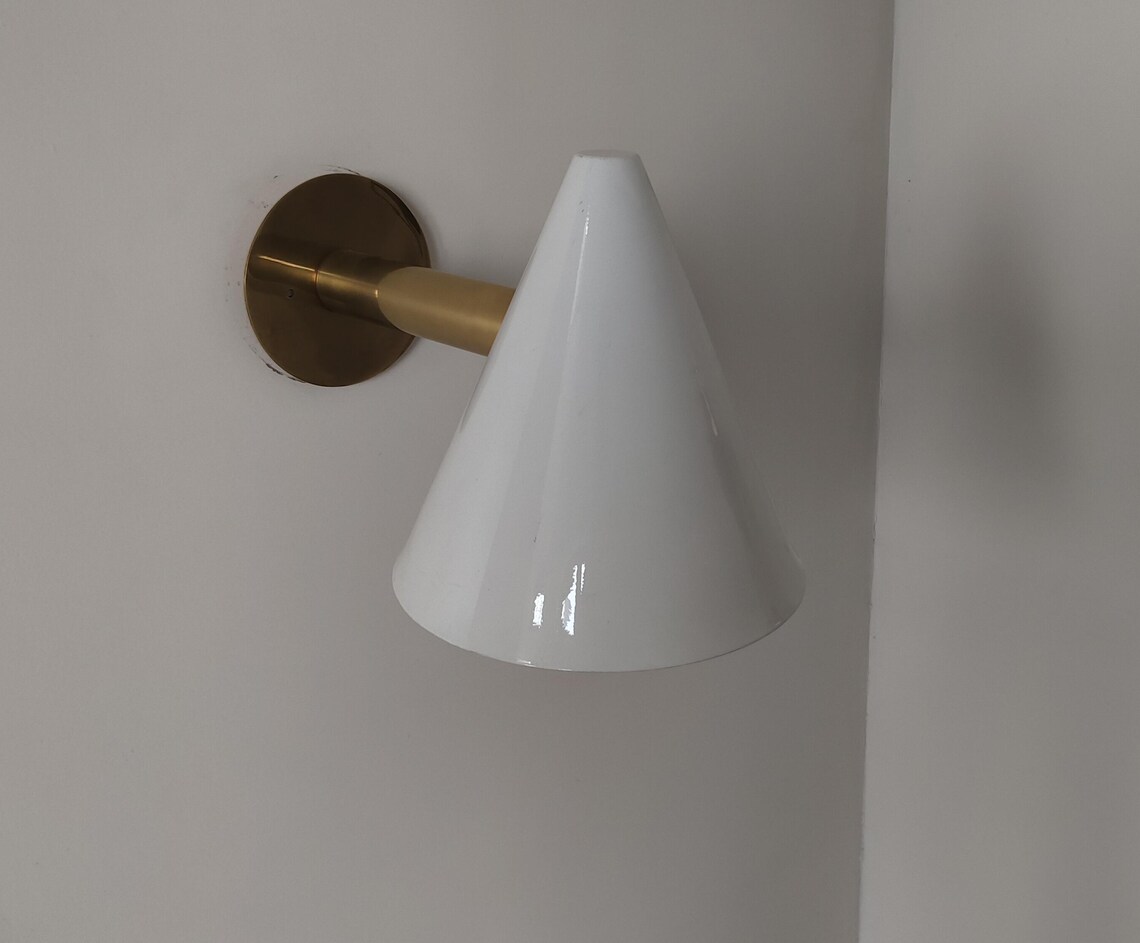 One Piece Matt White Modern Wall Sconce Mid Century Wall Sconce Italian ...