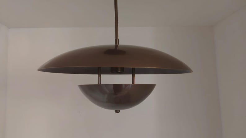 One Light Modern Ceiling Brass Fixture Light Brass Antique - Sputnik ...